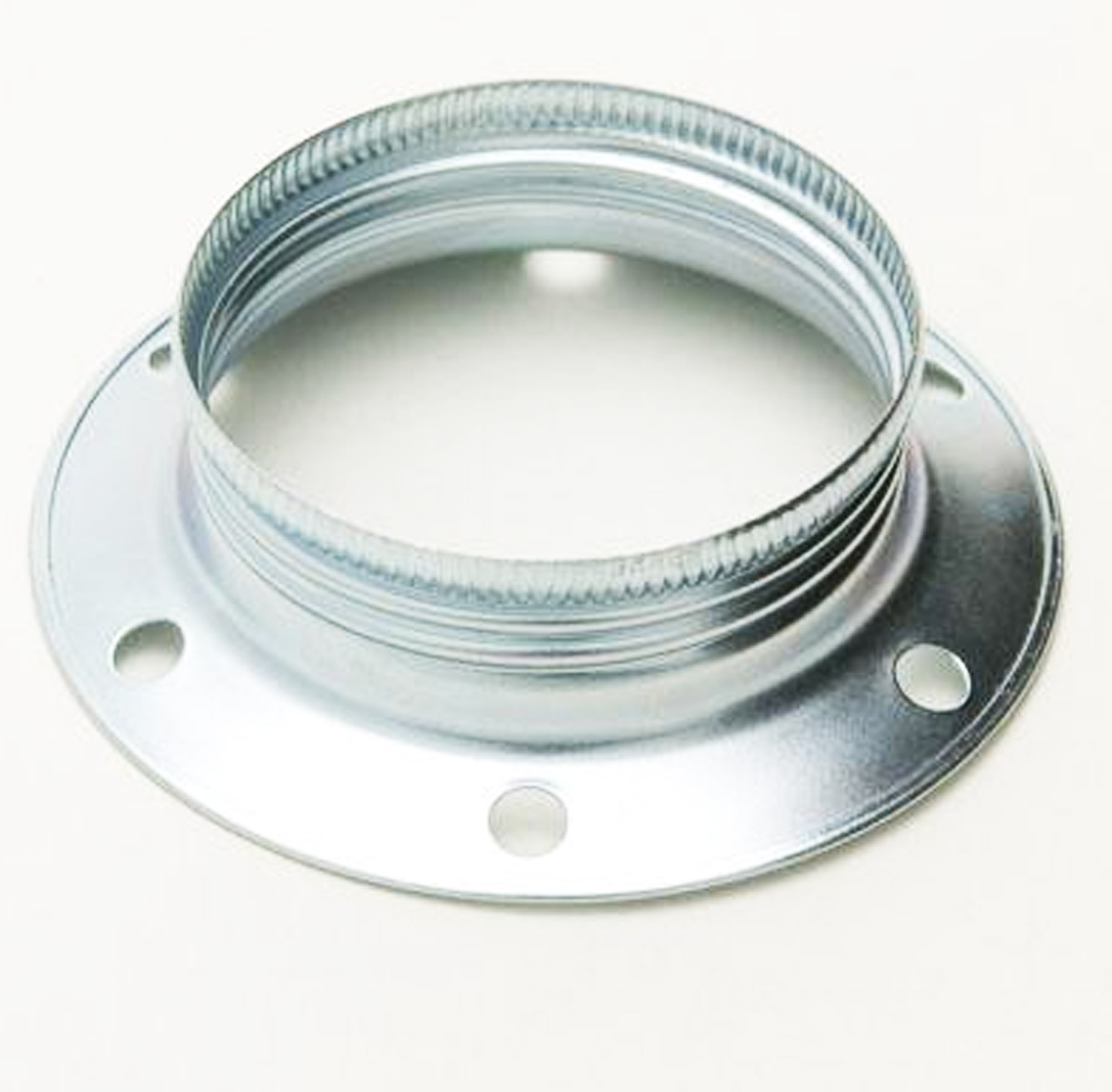 Chrome Shade Ring for ES E27 Light Bulb Lamp holders with Threaded ...