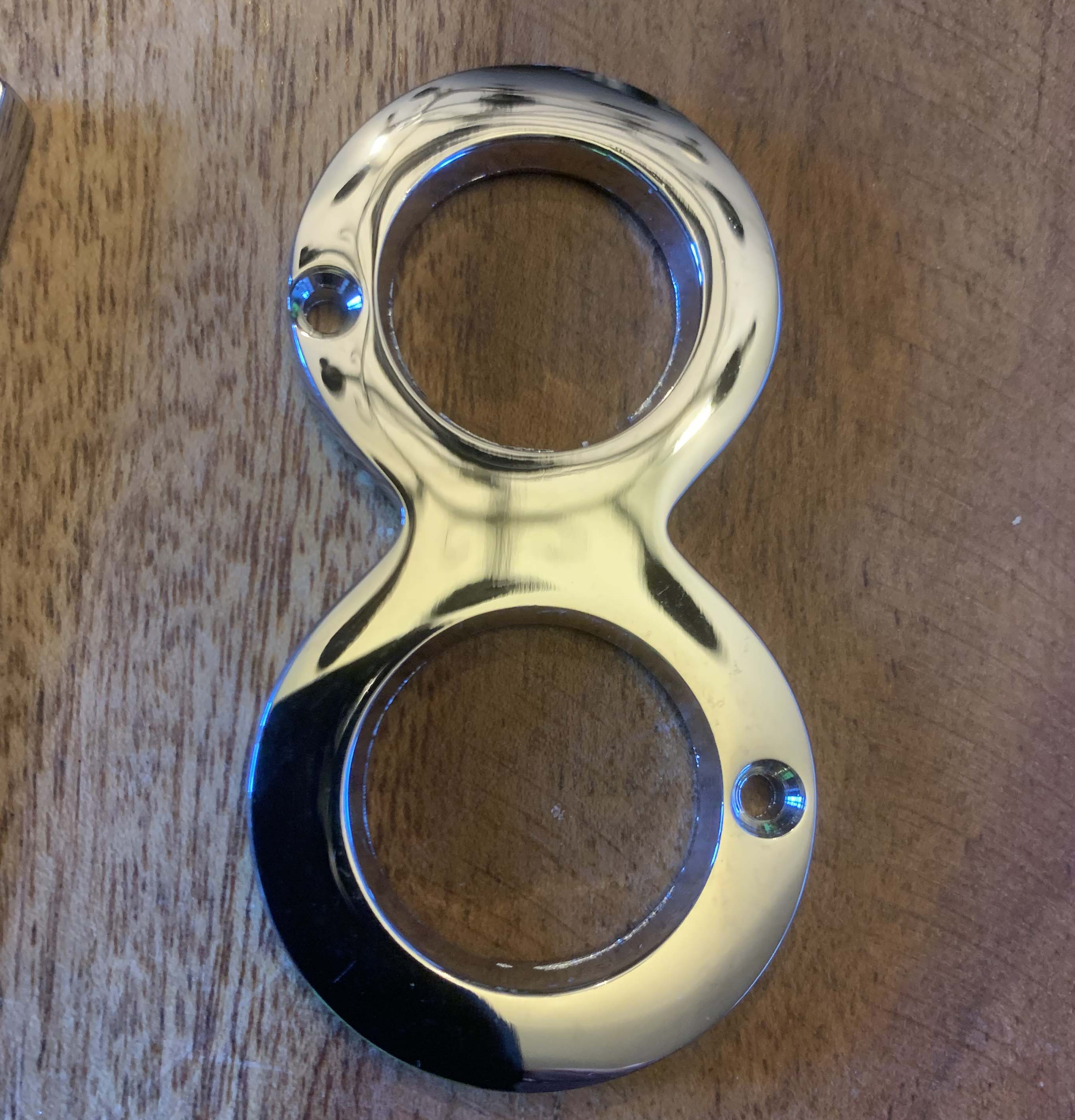 Polished Chrome 75mm Door Numbers