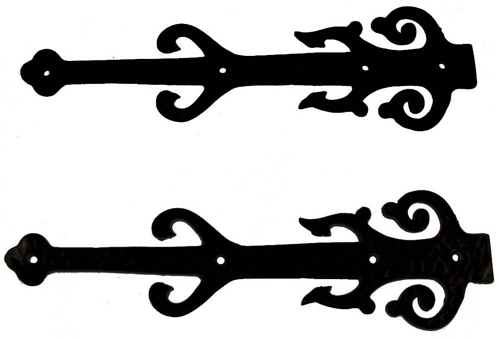 36" False Gothic Garage Church Door Hinges Laser Cut Black Steel Not ...