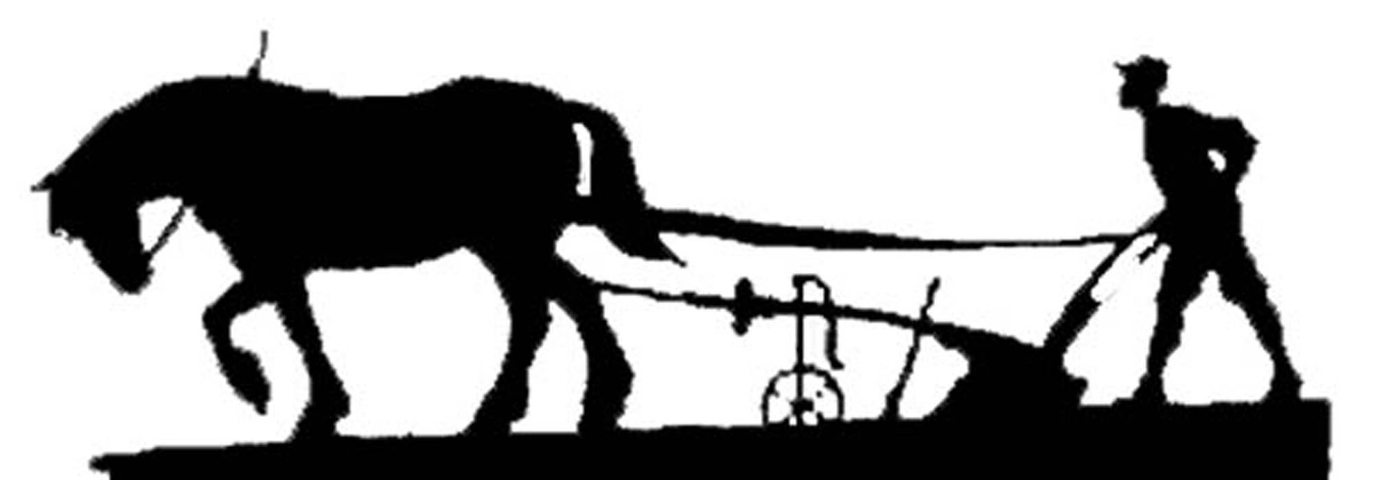 Steel Horse Drawn Plough Weathervane or Sign Profile - Laser cut 500mm