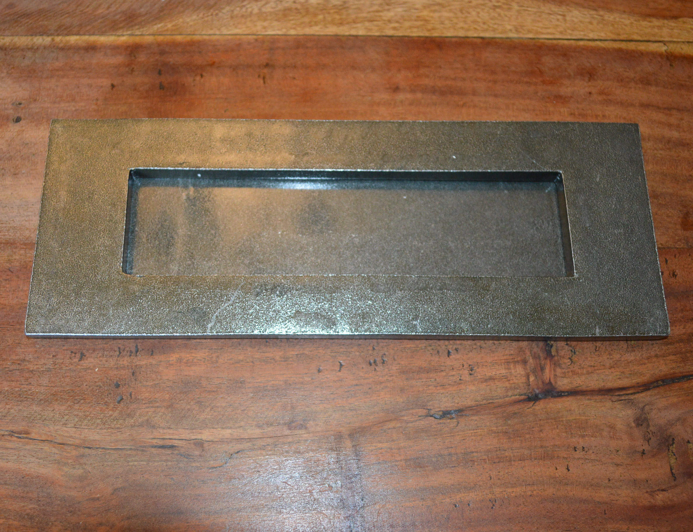 Wrought Iron Letter Plate / Box in a Dark Pewter Effect, Rustproof ...