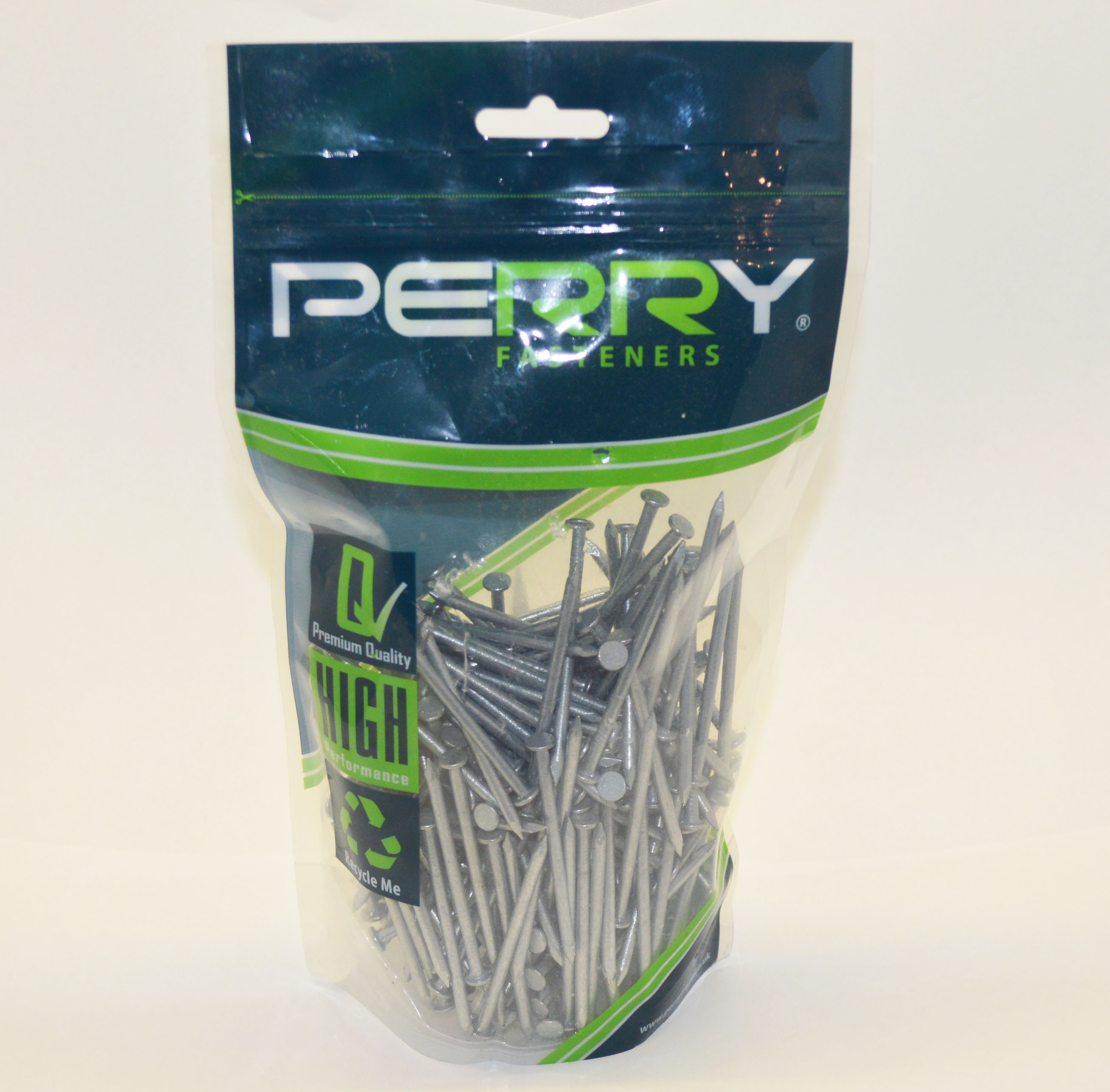 2-1/2" - 65mm x 3.35mm No.6032 PERRY Galvanised Round Wire Nails 1.0Kg