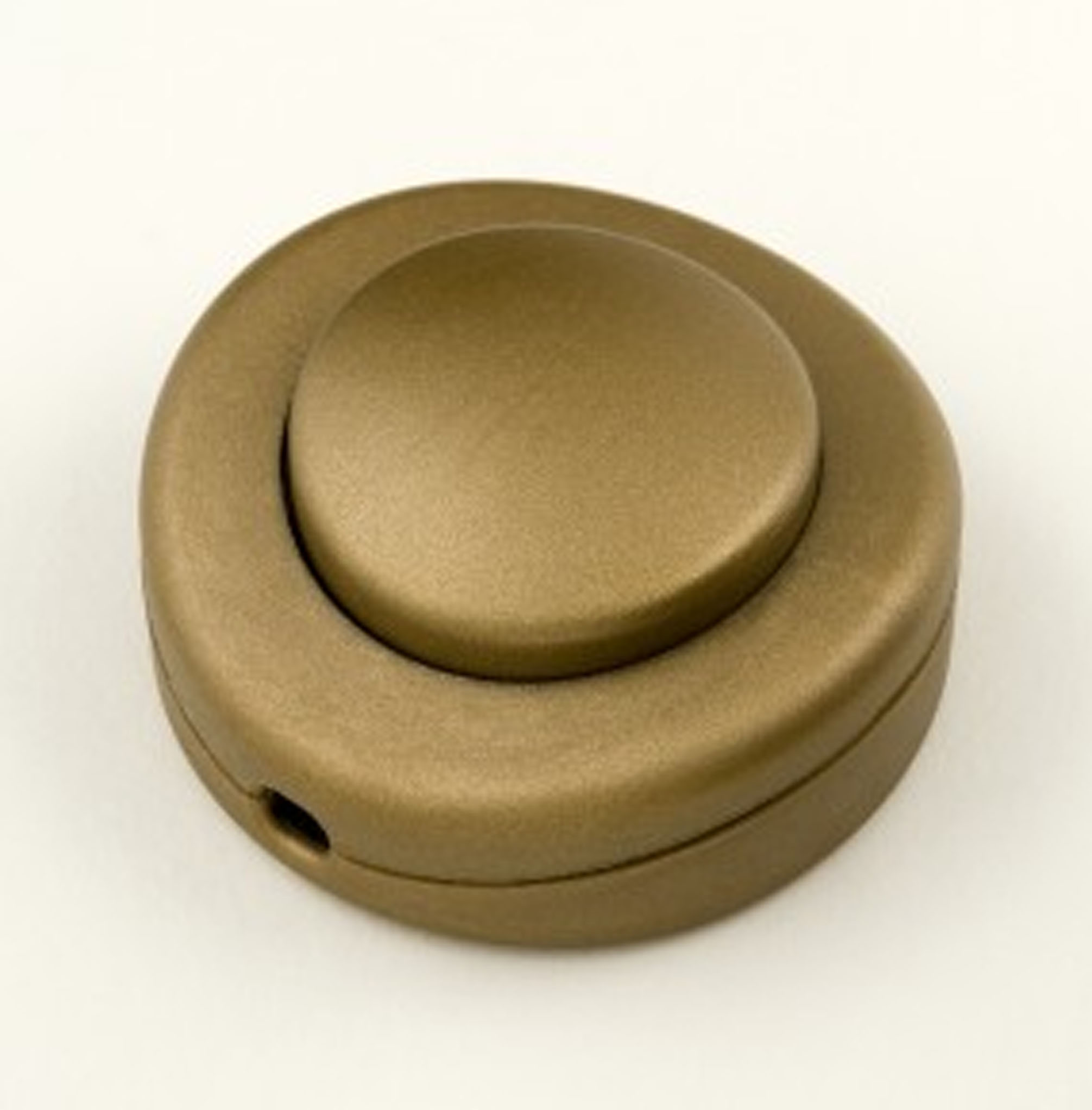 In Line Gold Push Button Foot Switch, Single Pole, 2A for Standard Lamp etc